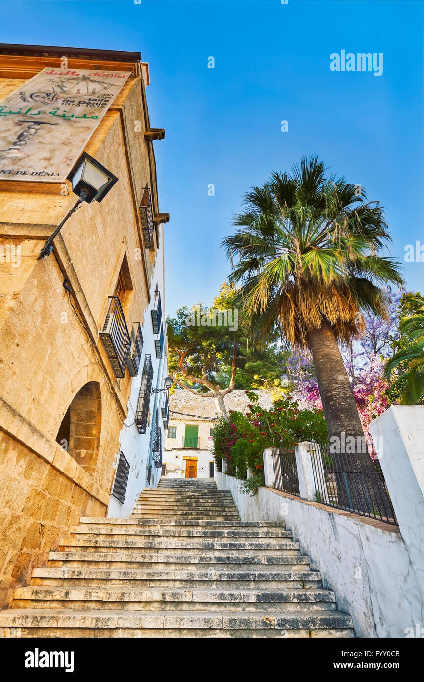 Denia town center. Alicante. Valencia community. Spain Stock Photo - Alamy