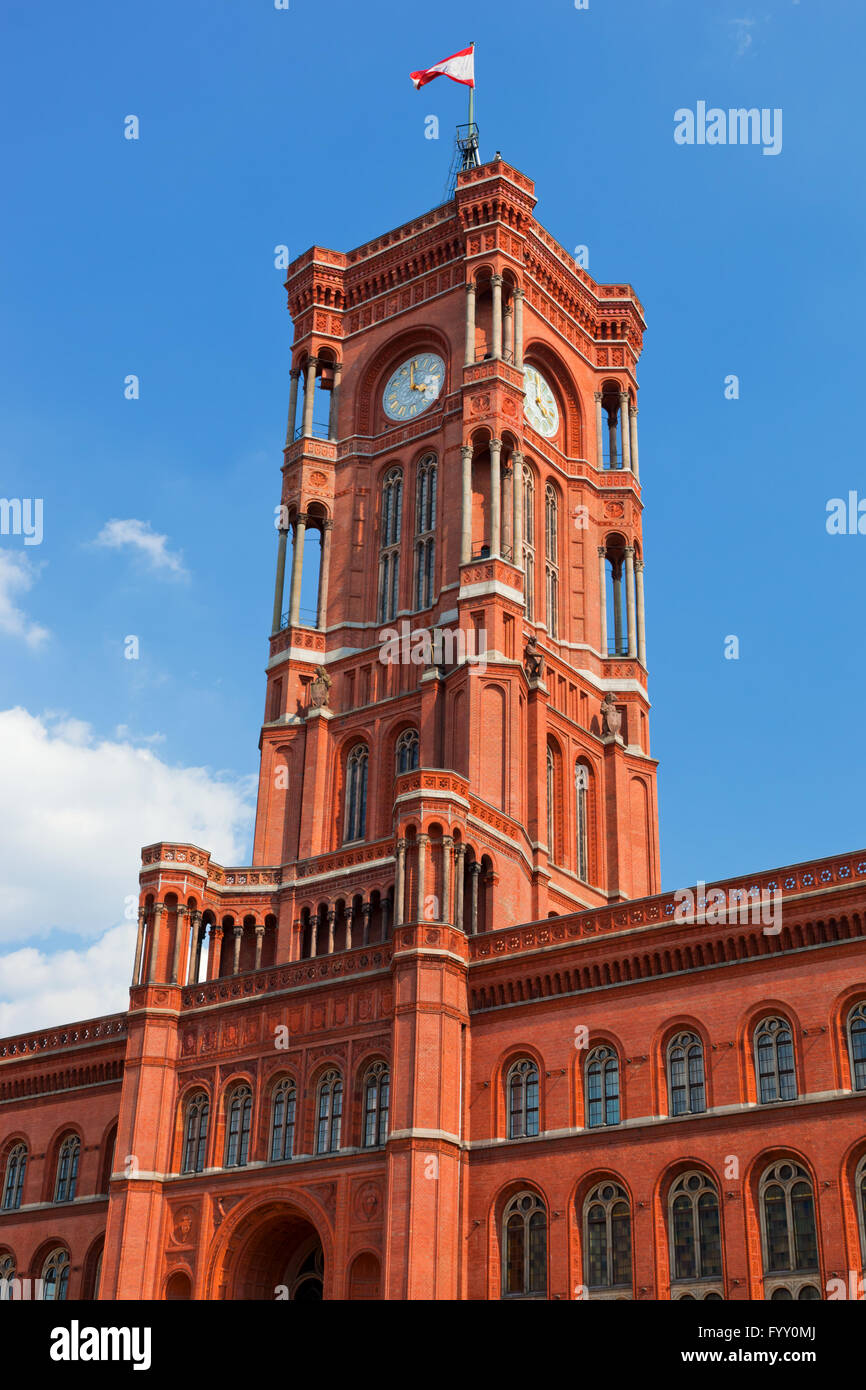The Red City Hall Stock Photo - Alamy