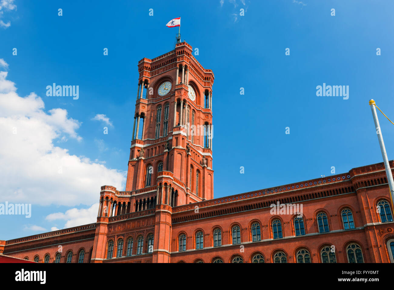 The Red City Hall Stock Photo - Alamy