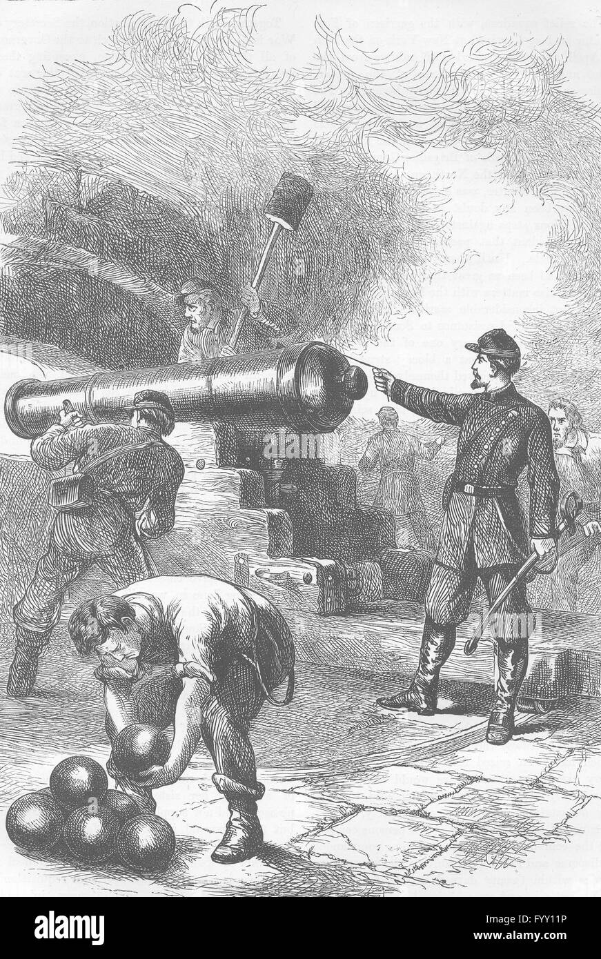 SOUTH CAROLINA: Civil War: Defence of Ft Sumter, antique print c1880 ...