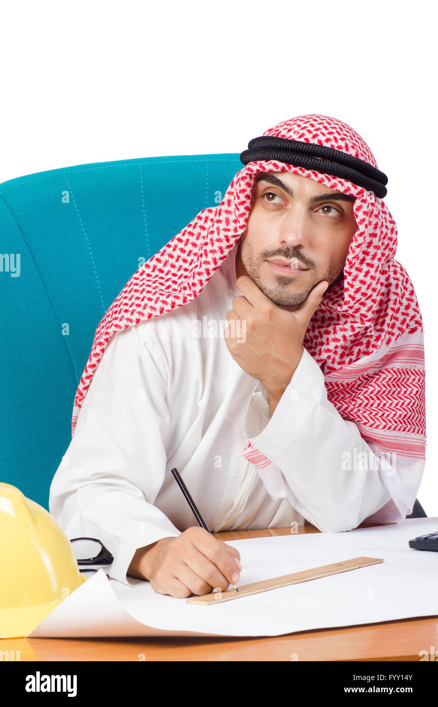 Arab man working in the office Stock Photo - Alamy