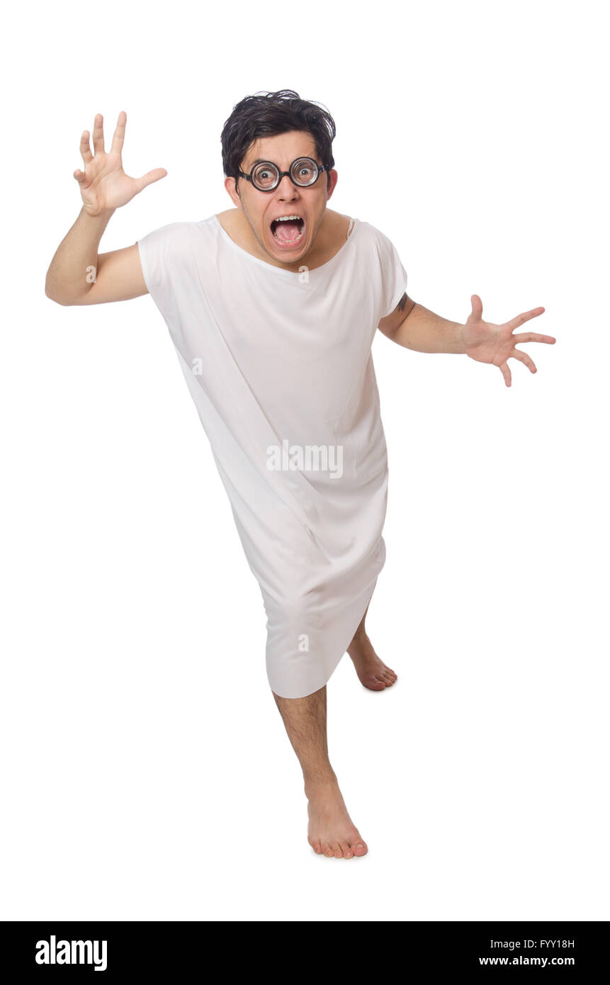Funny man suffering from mental disorder Stock Photo - Alamy