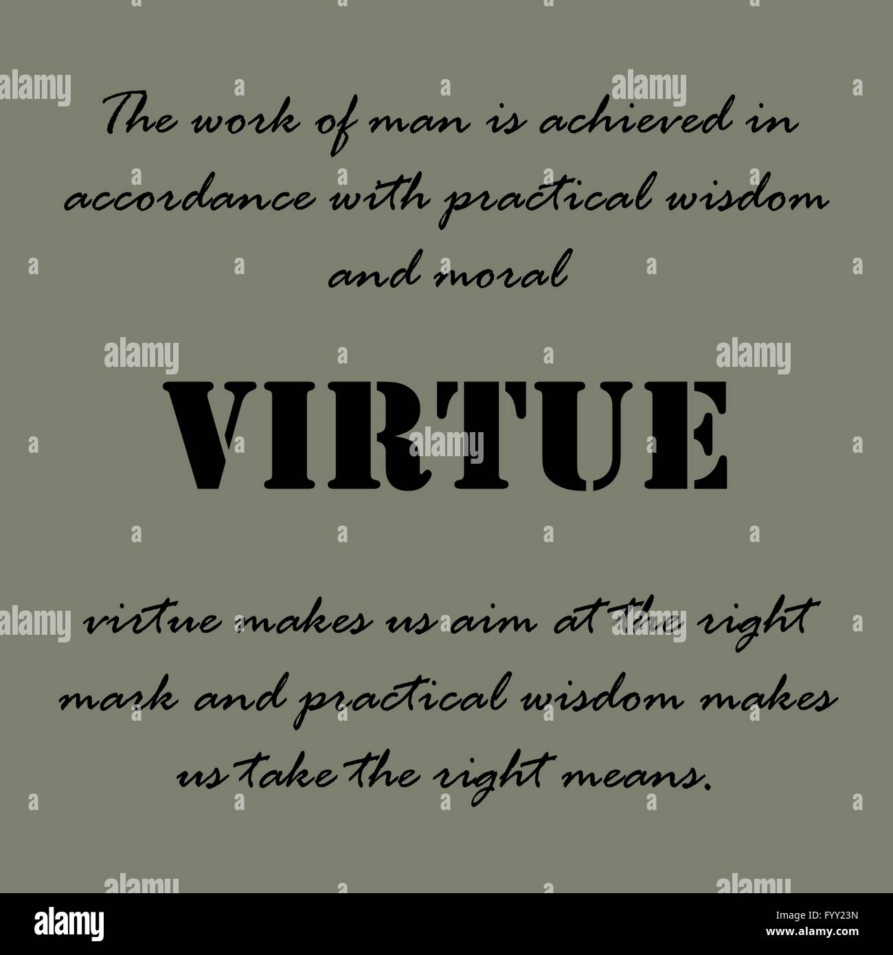 Aristotle Quotes. The work of man is Stock Vector Image & Art - Alamy