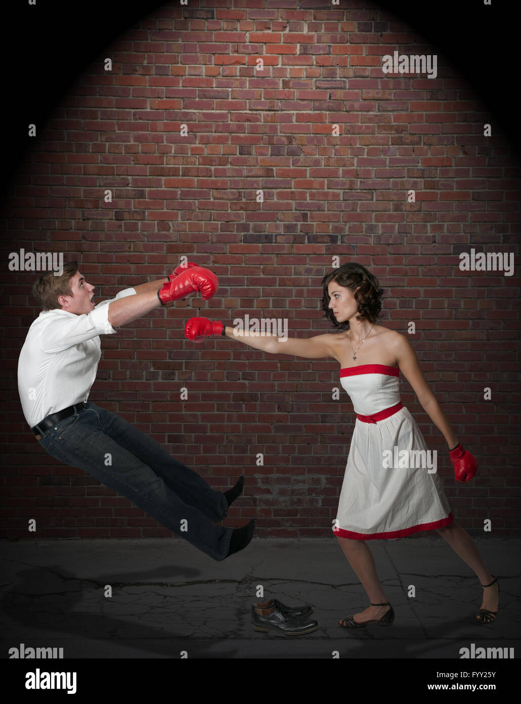 Young male boxer knocked out hi-res stock photography and images - Alamy