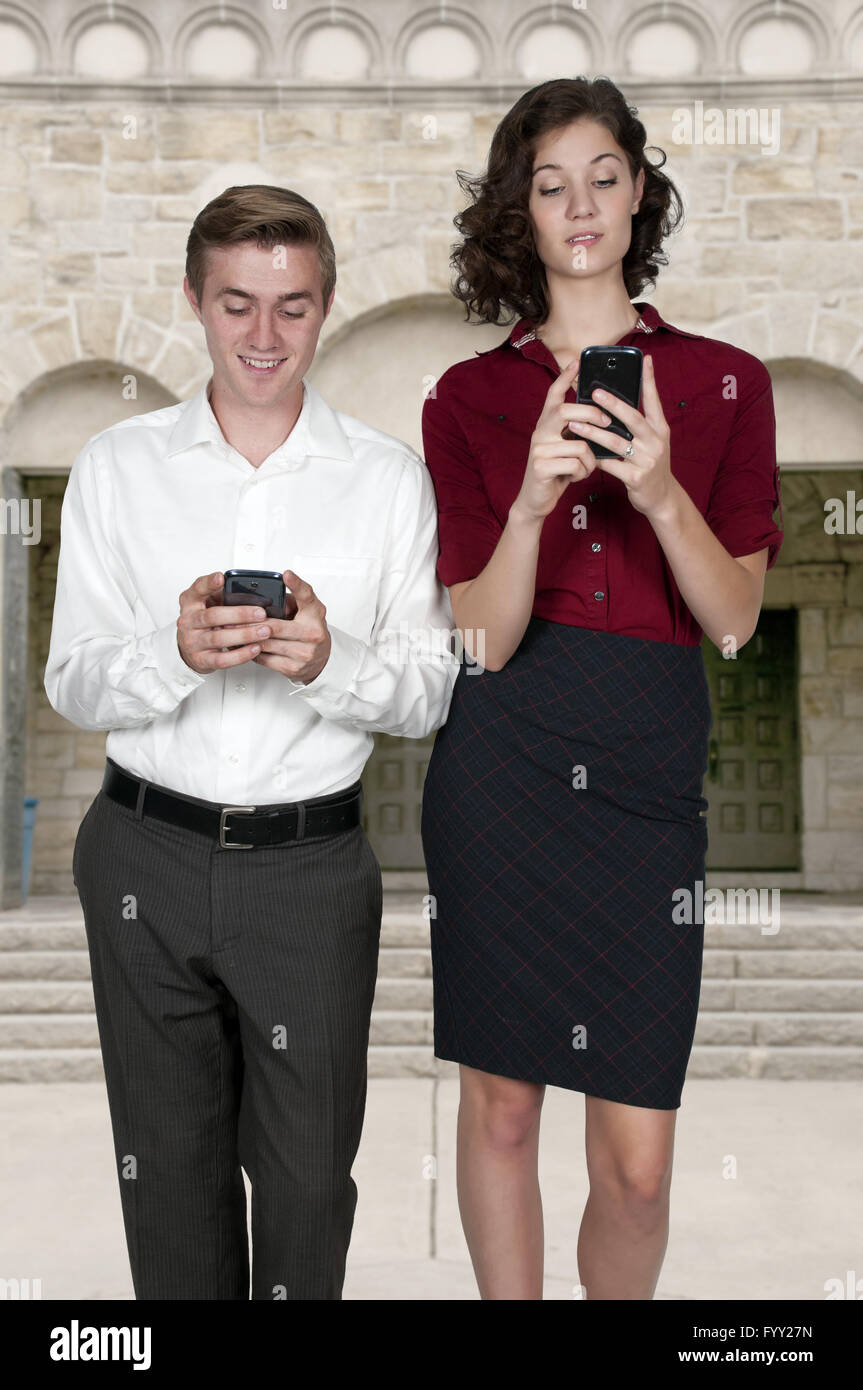 Husband and wife and phone call hi-res stock photography and images - Alamy