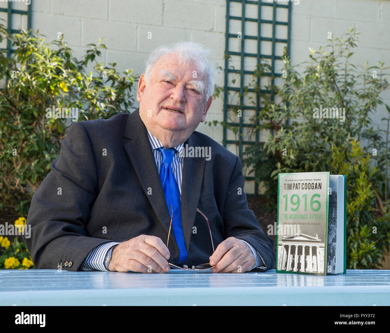 26th April 2016 - Author and historian Tim Pat Coogan pictured at the ...