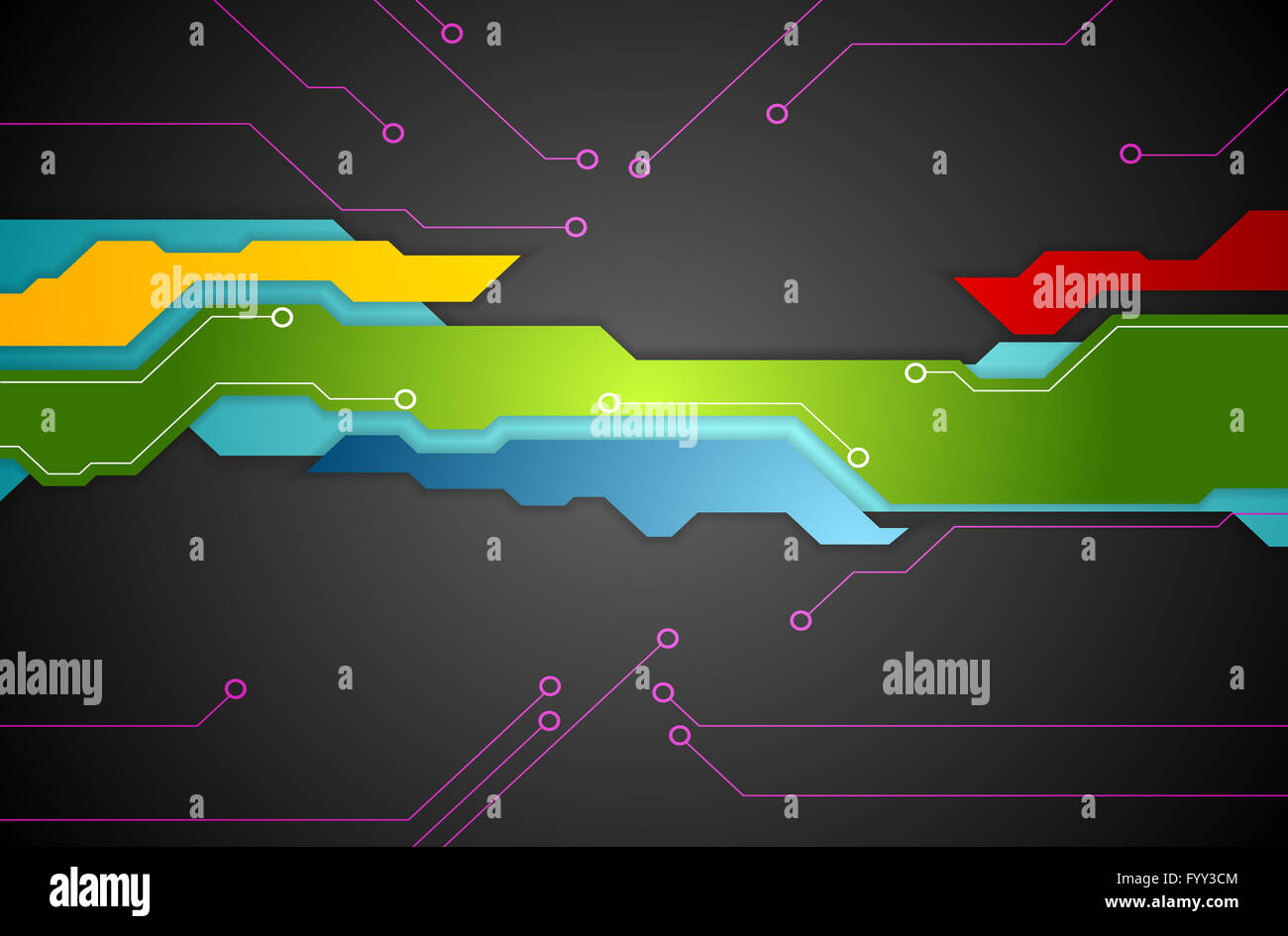 Colorful technology background Stock Photo - Alamy
