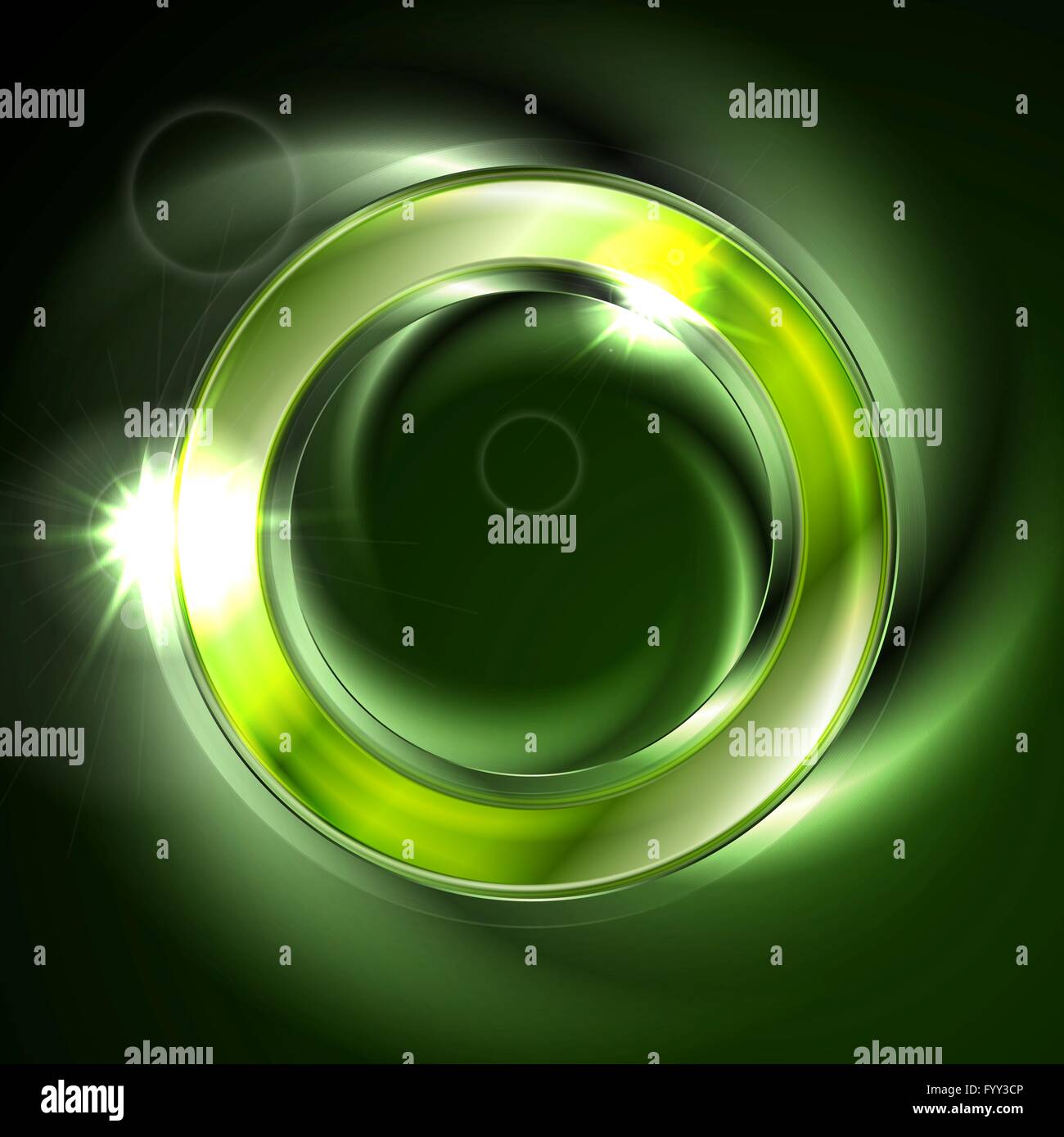 Bright glow green iridescent round Stock Photo - Alamy