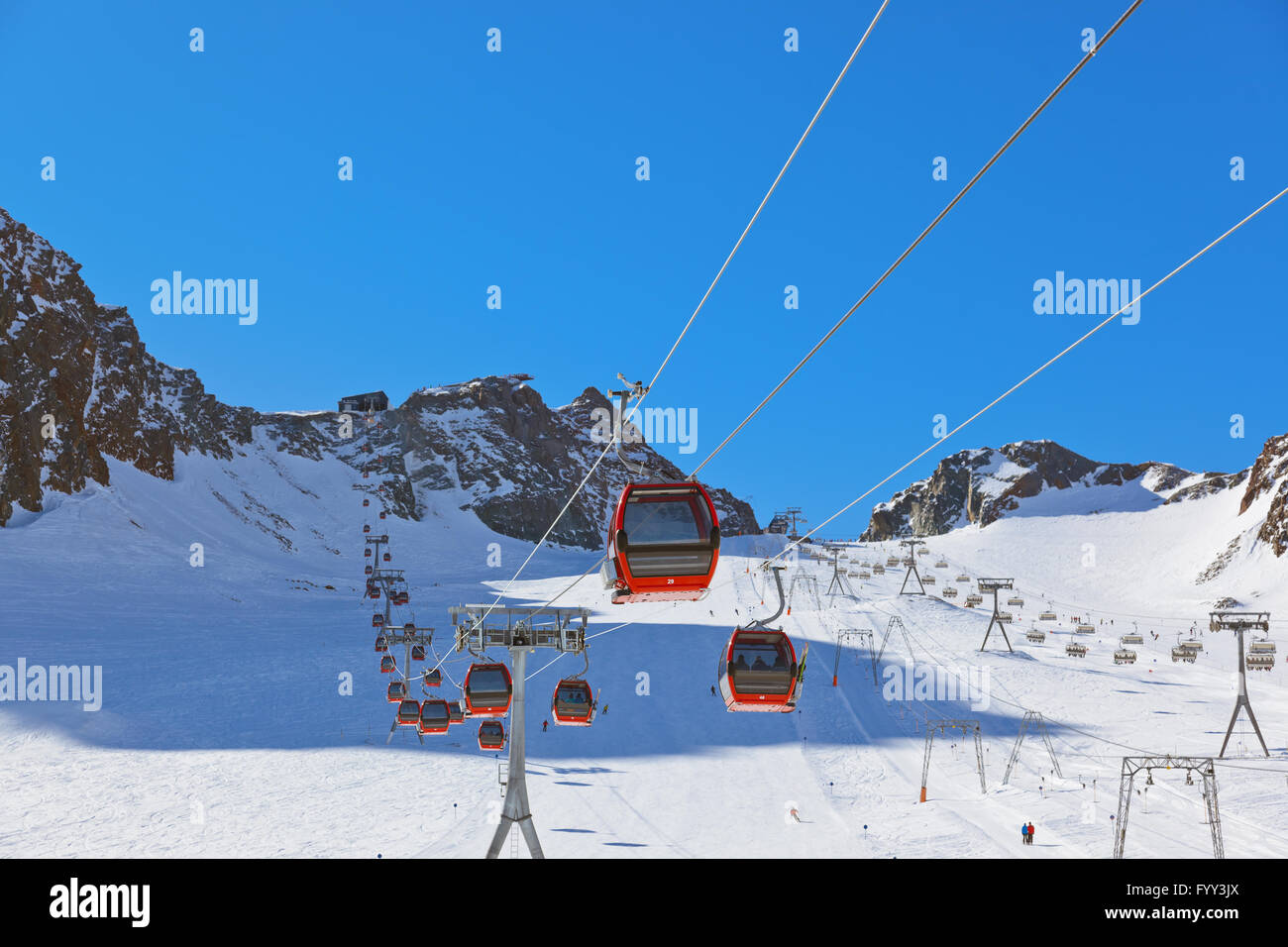 Mountains ski resort - Innsbruck Austria Stock Photo - Alamy