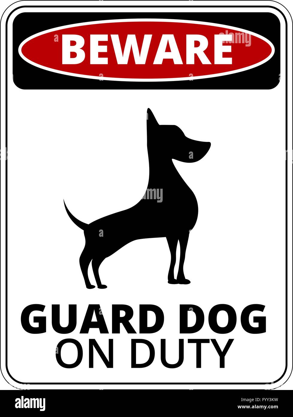 Danger dog sign Stock Vector Image & Art - Alamy