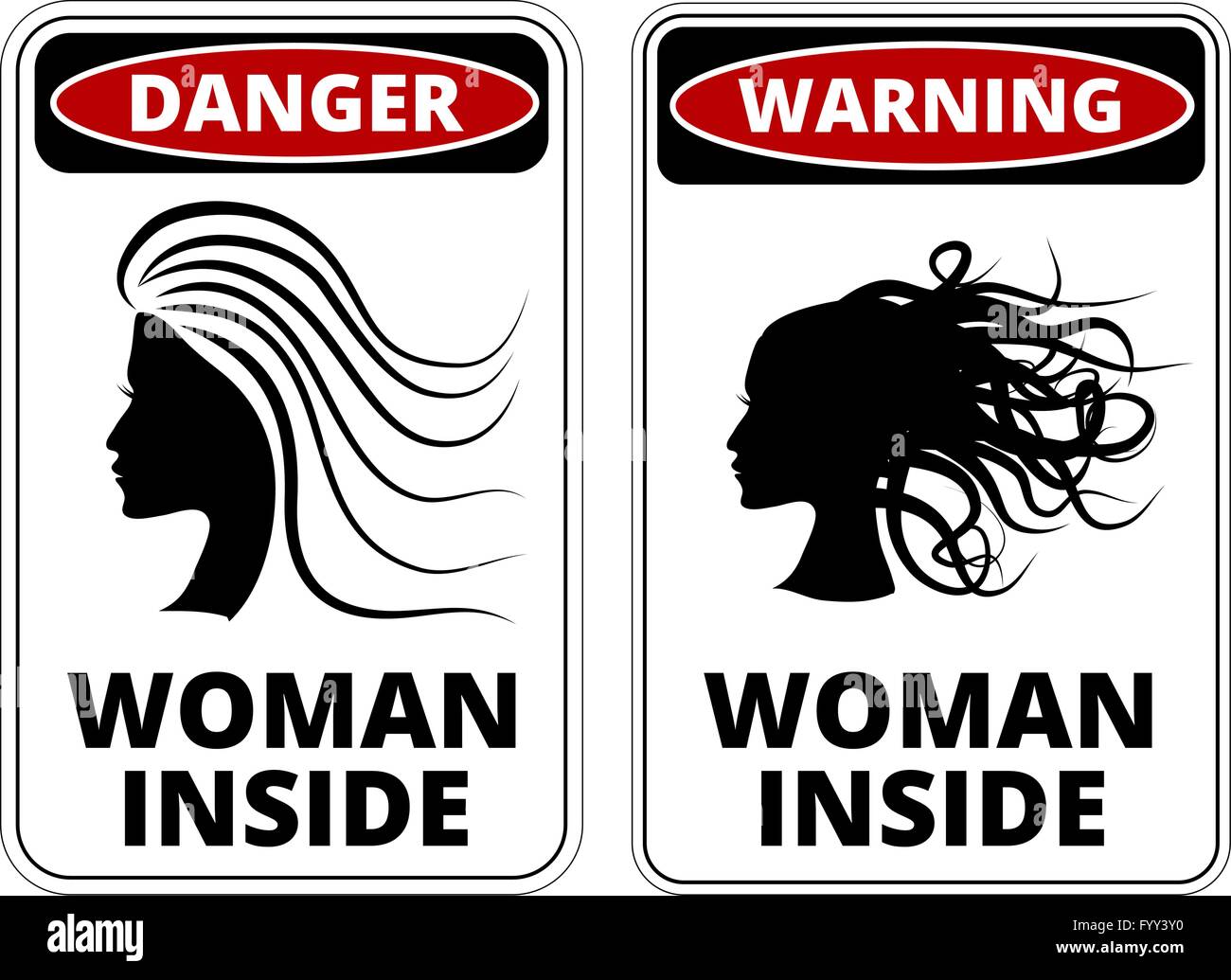 Humorous safety sign Stock Vector Images - Alamy