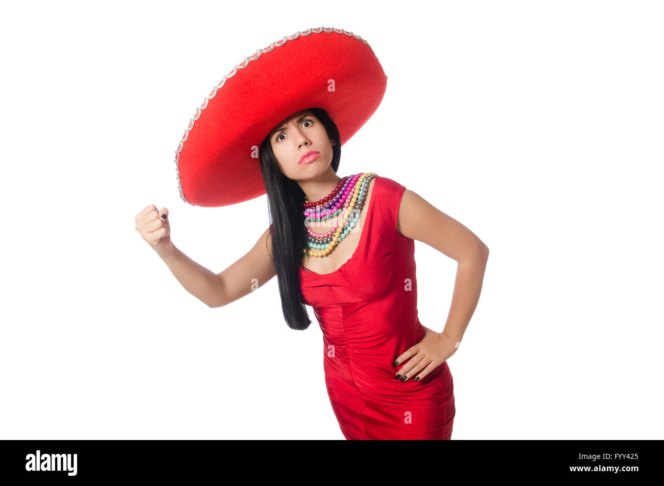 Female dancer in red Cut Out Stock Images & Pictures - Alamy