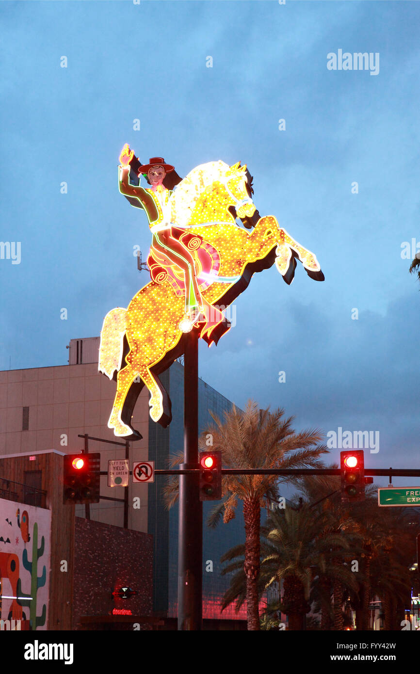 Neon signs in the Fremont arts district Las Vegas, Nevada Stock Photo ...