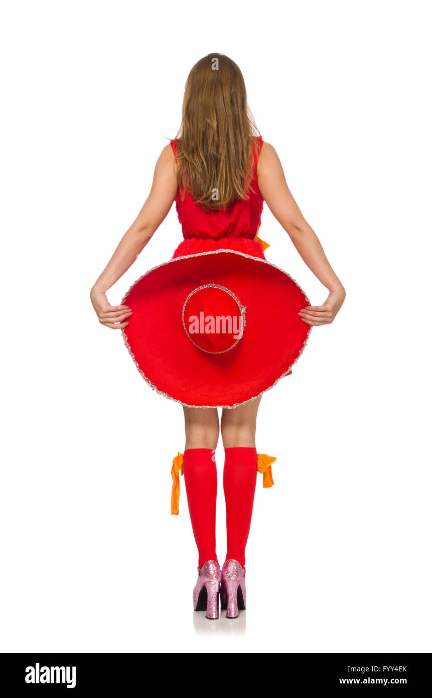 Pretty woman wearing red Cut Out Stock Images & Pictures - Alamy