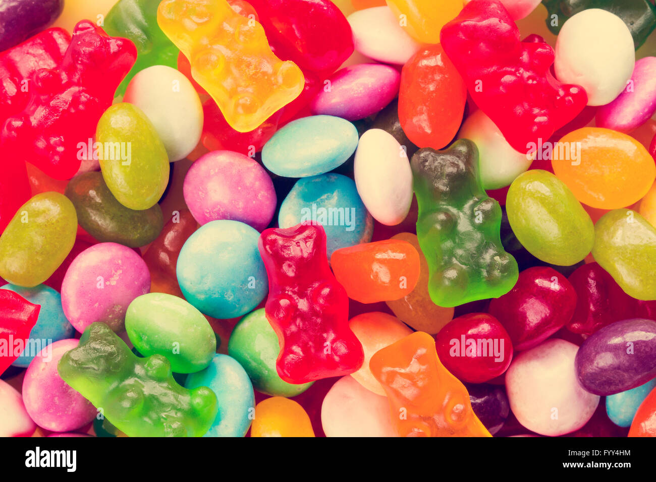 Assorted mix of various candies and jellies Stock Photo - Alamy