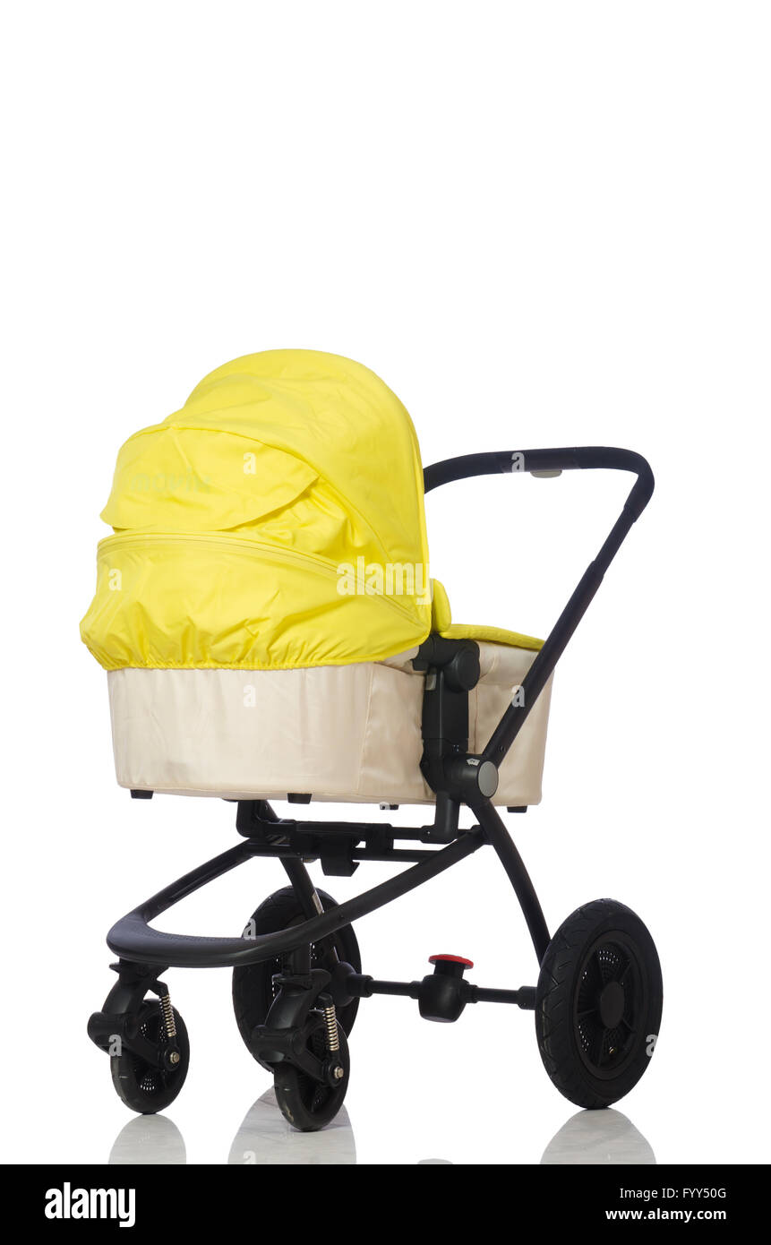 Child pram isolated on the white background Stock Photo - Alamy