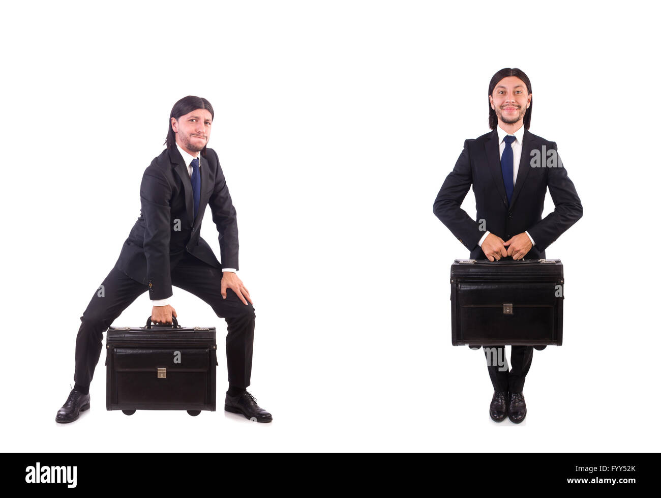 Businessman travelling isolated on white Stock Photo - Alamy