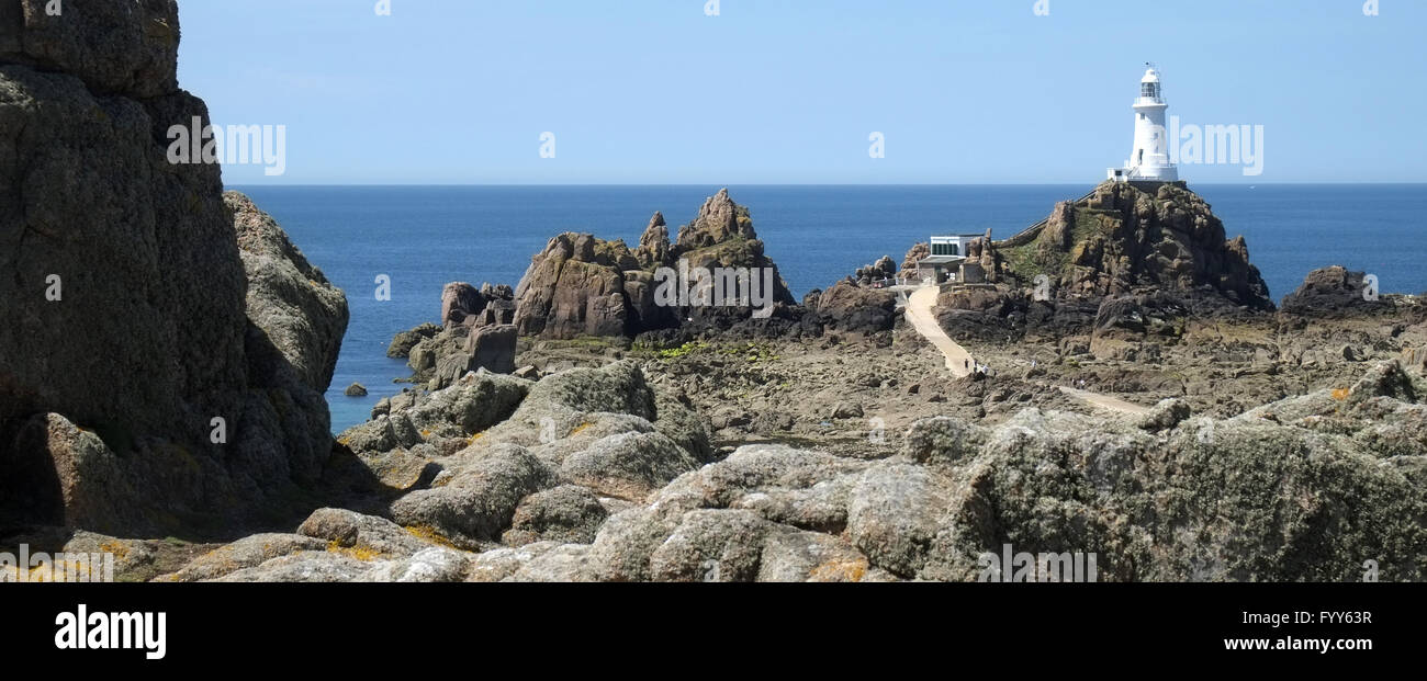 Lighthouse La Corbiere Stock Photo - Alamy
