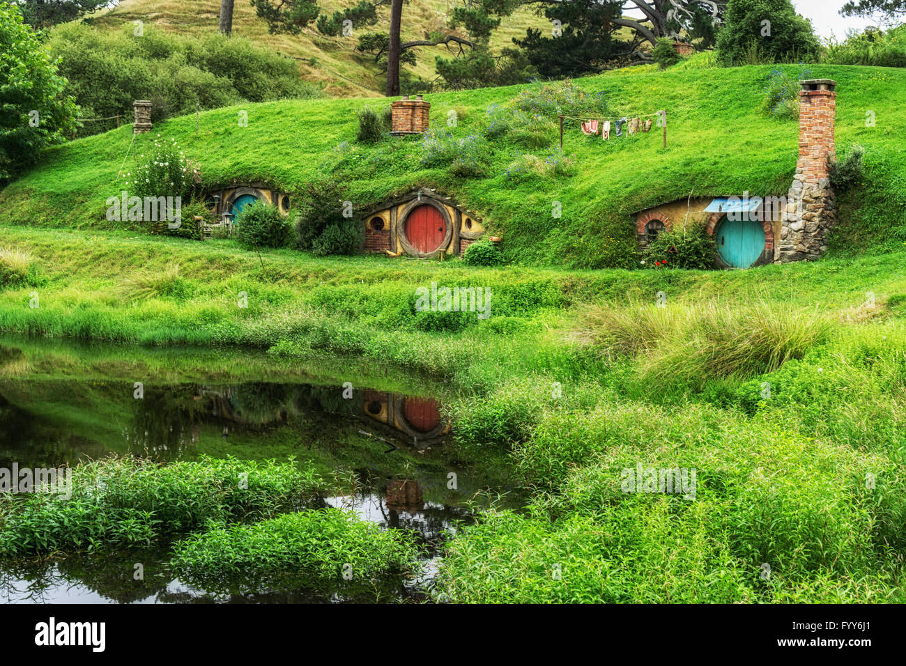 hobbiton movie set Stock Photo - Alamy