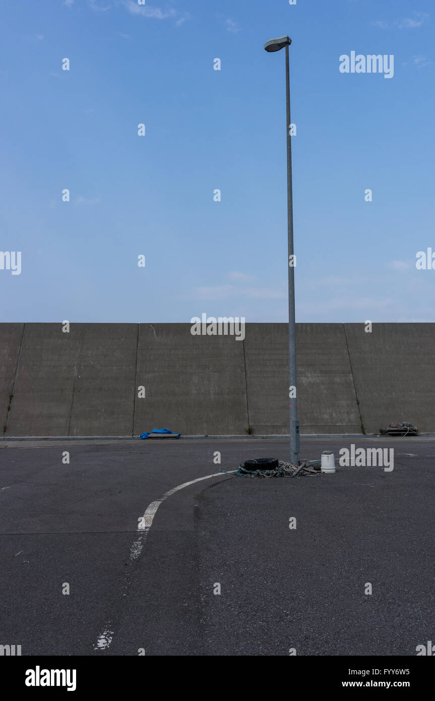 light pole in a port Stock Photo - Alamy