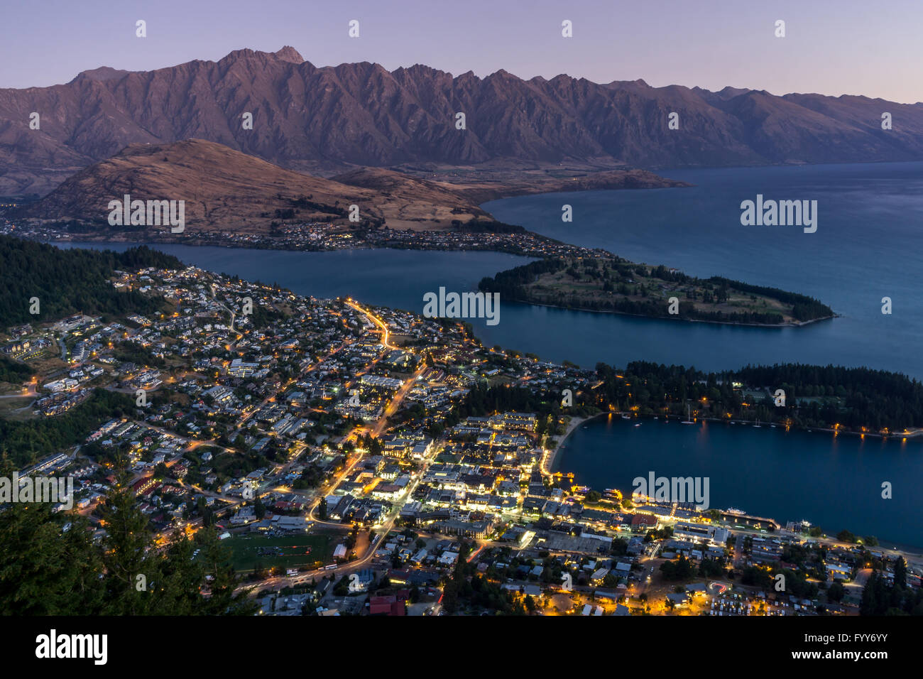 Queenstown gondola hills scenic view hi-res stock photography and ...