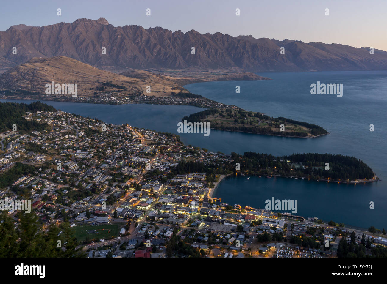 Queenstown gondola hills scenic view hi-res stock photography and ...
