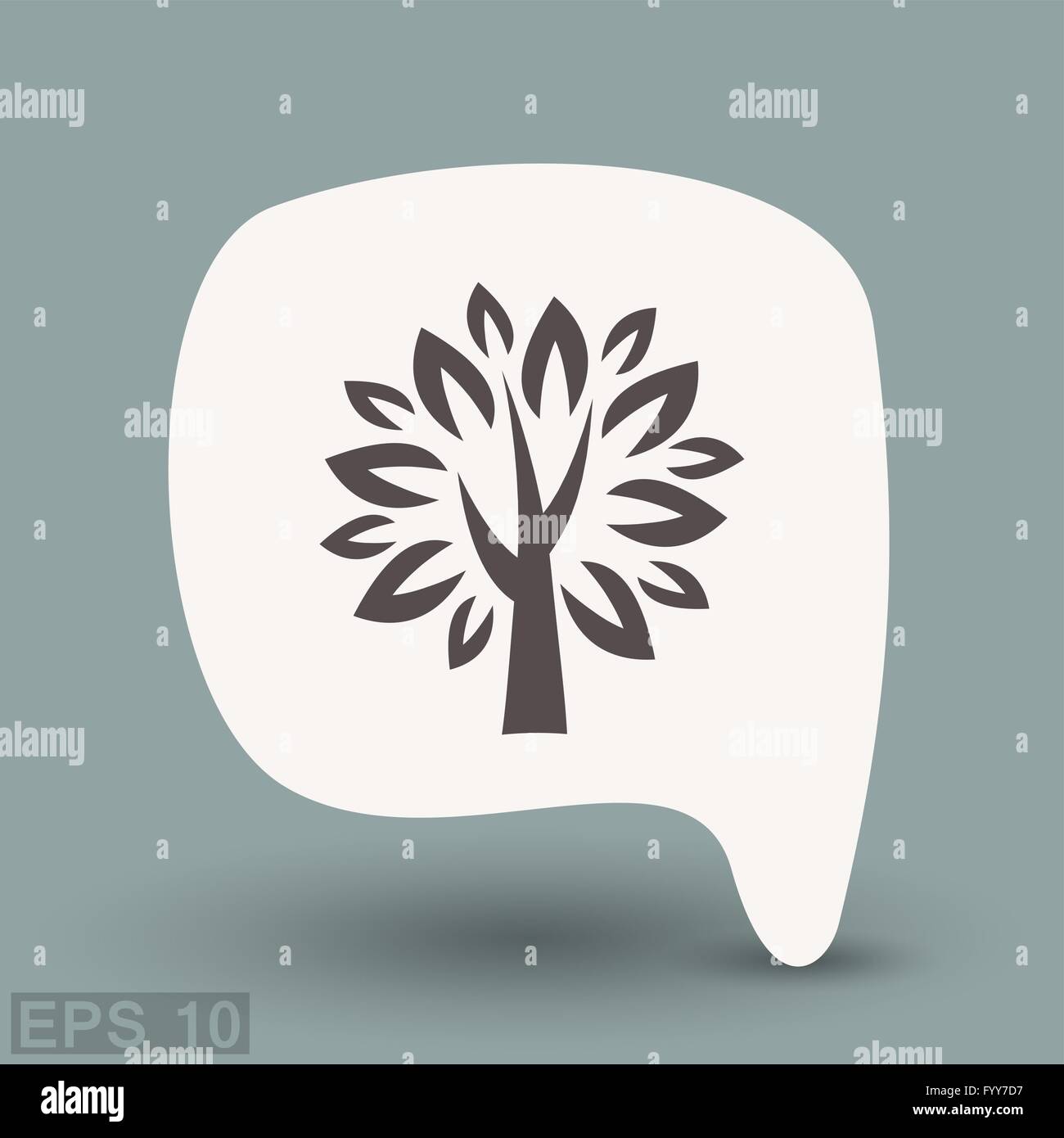 Pictograph of tree. Vector concept illustration for design. Eps 10 ...