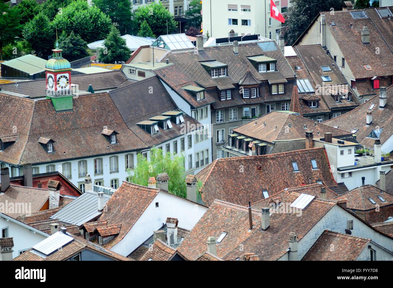 Swiss Rooftops of Thun Stock Photo - Alamy