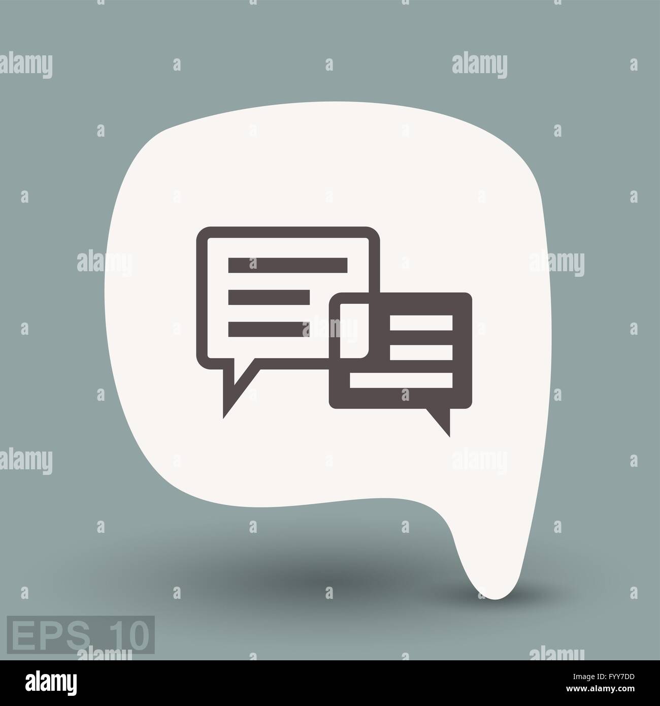 Pictograph of message or chat. Vector concept illustration for design ...