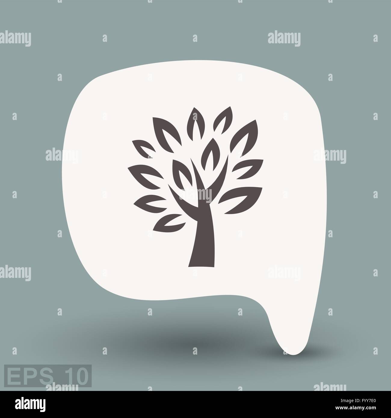 Pictograph of tree. Vector concept illustration for design. Eps 10 ...