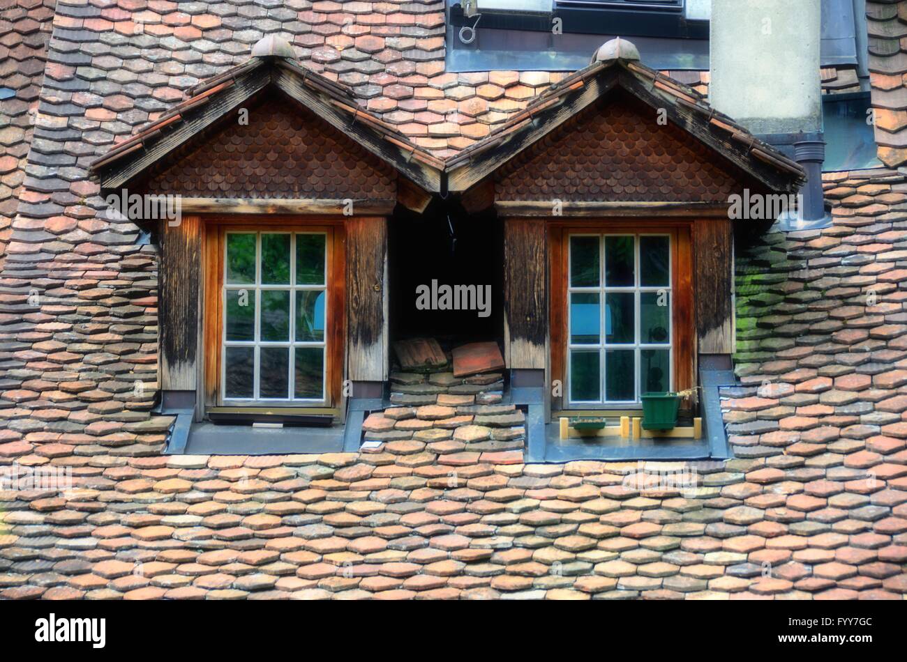 Rooftop windows hi-res stock photography and images - Alamy