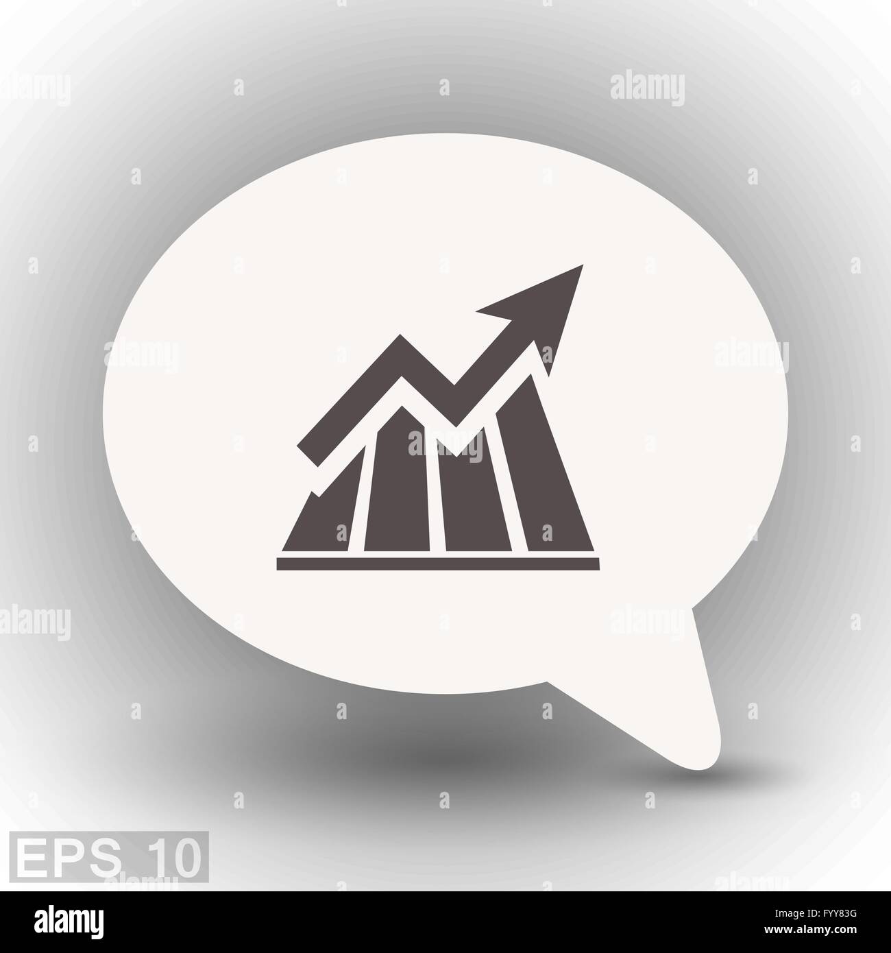 Pictograph of graph. Vector concept illustration for design. Eps 10 ...