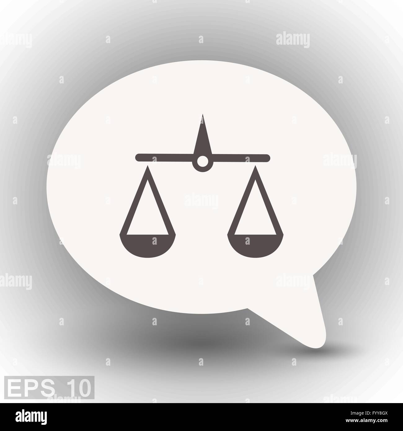 Pictograph of justice scales. Vector concept illustration for design ...