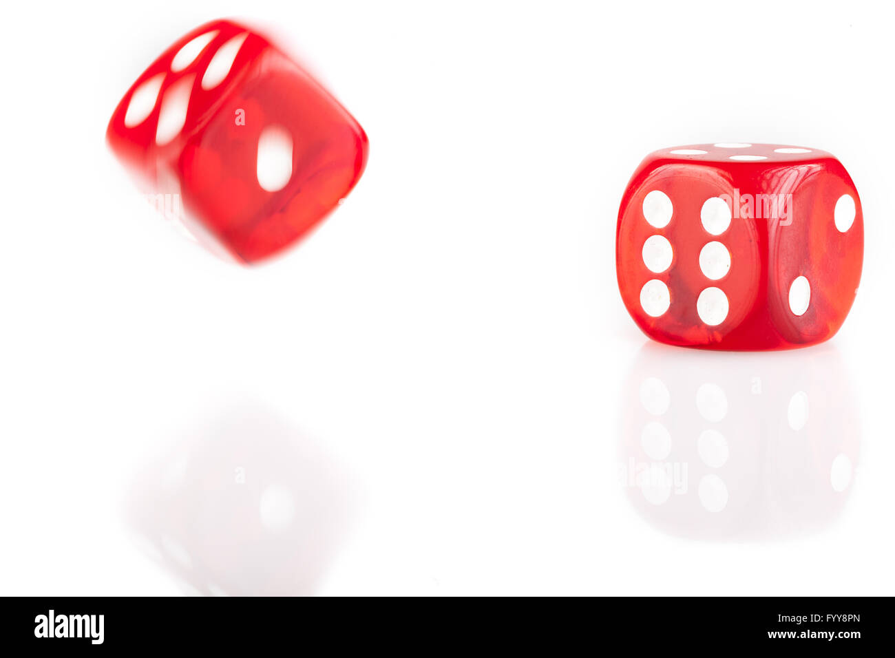 Two Bouncing Dice Stock Photo - Alamy