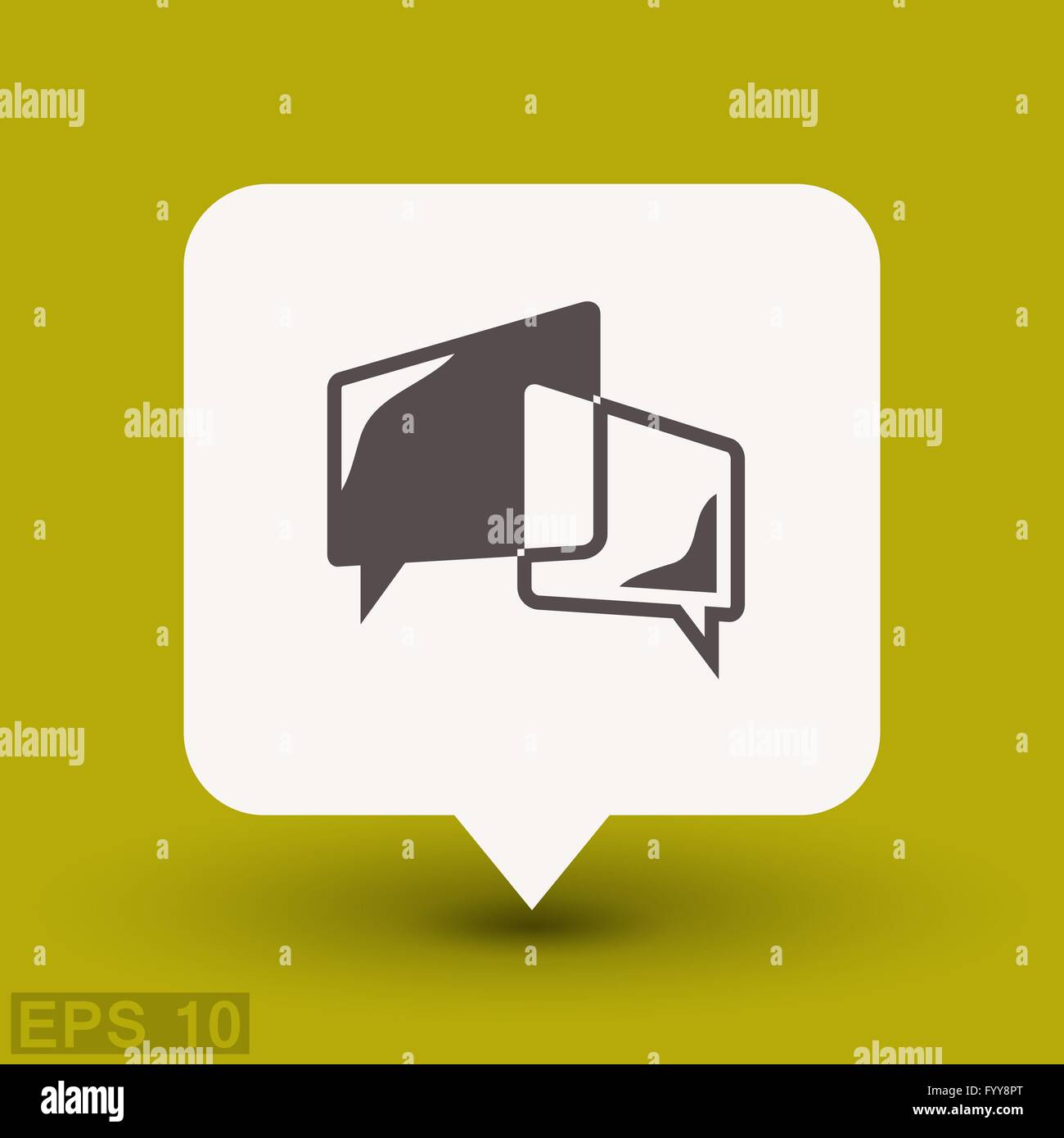 Pictograph of message or chat. Vector concept illustration for design ...