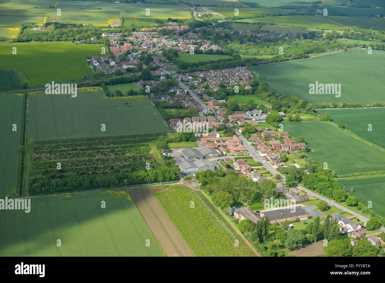 An aerial view of the village of Stallingborough and surrounding North ...