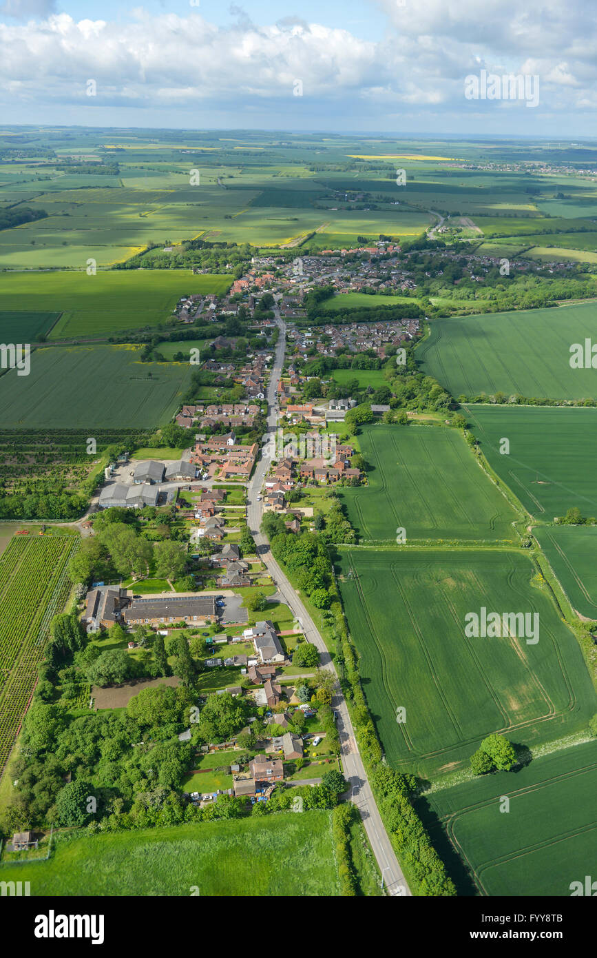 An aerial view of the village of Stallingborough and surrounding North ...