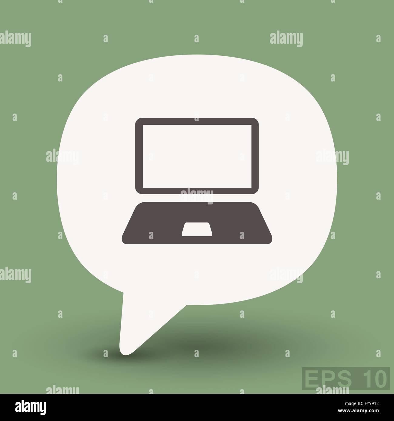 Pictograph of computer. Vector concept illustration for design. Eps 10 ...