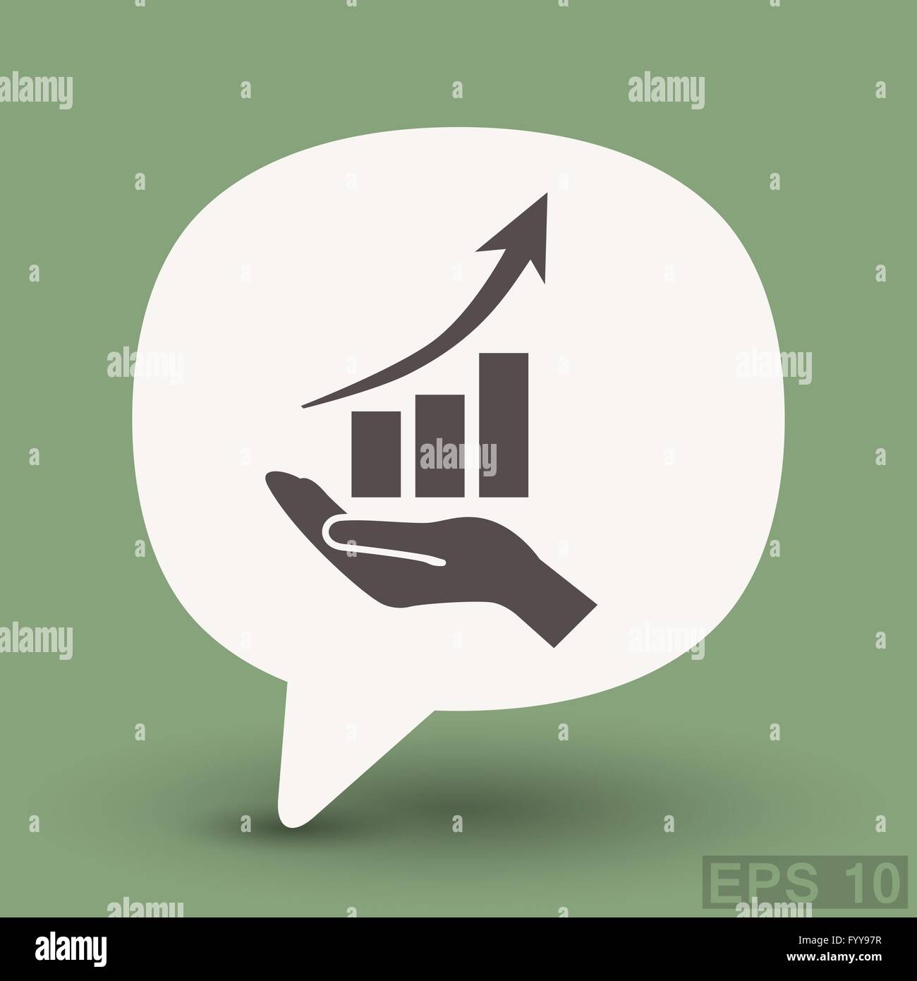 Pictograph of graph. Vector concept illustration for design. Eps 10 ...