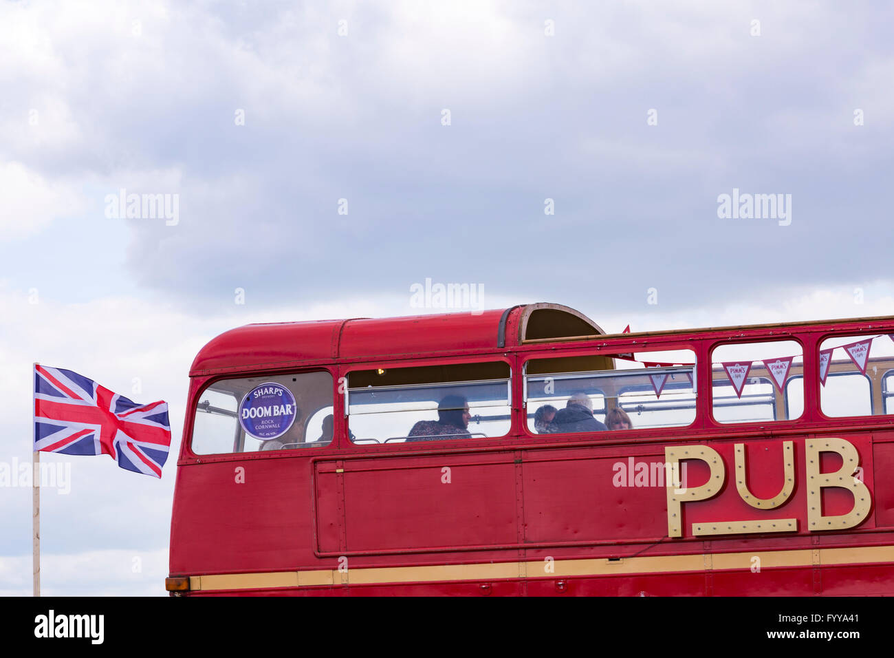 British flag flying top flag hi-res stock photography and images - Alamy