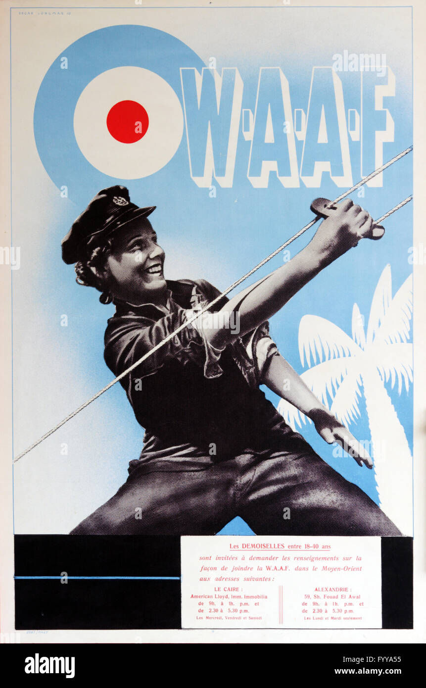Second World War WAAF recruitment poster Stock Photo - Alamy