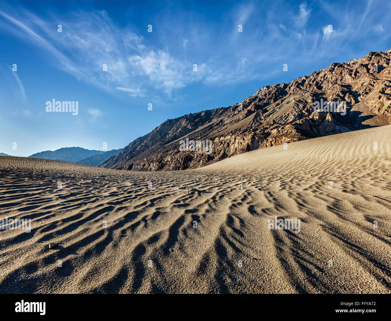 Sand dunes in mountains Stock Photo - Alamy