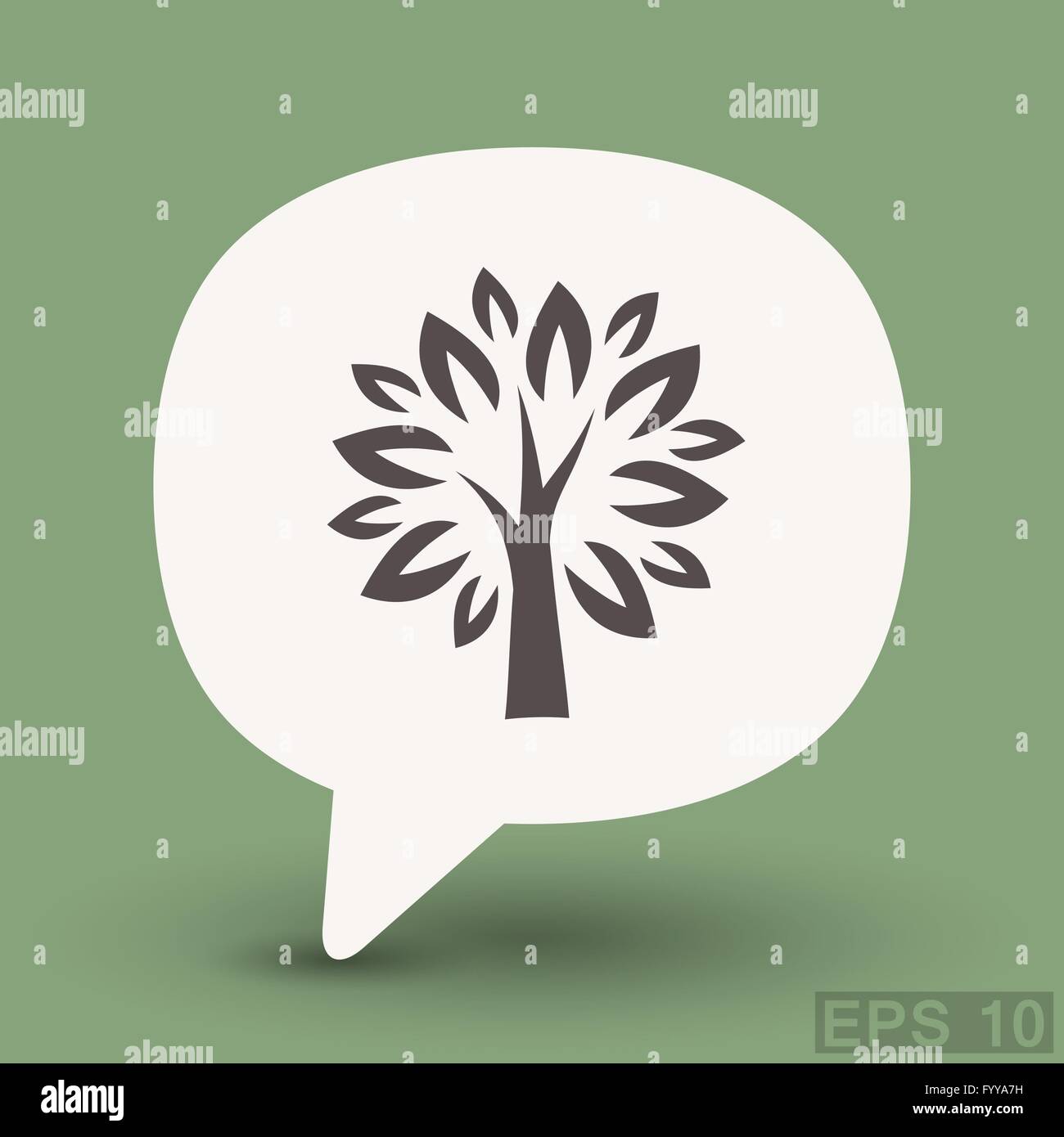 Pictograph of tree. Vector concept illustration for design. Eps 10 ...