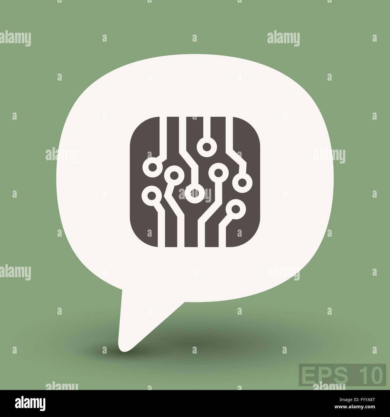 Pictograph of circuit board. Vector concept illustration for design ...