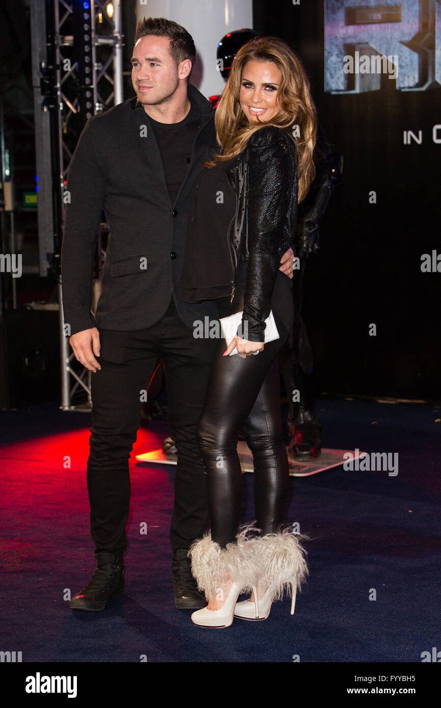 Katie Price and Kieran Hayle attend the Robocop Premiere at the BFI ...