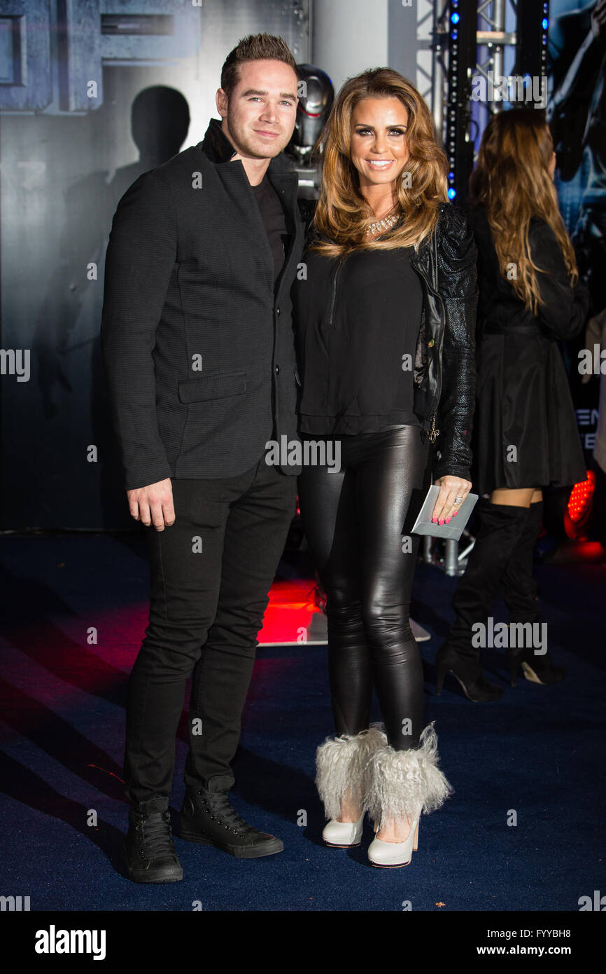 Katie Price and Kieran Hayle attend the Robocop Premiere at the BFI ...