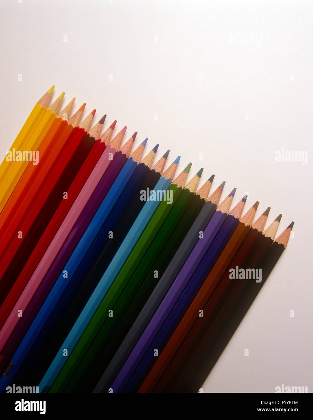 Rainbow pencils hi-res stock photography and images - Alamy