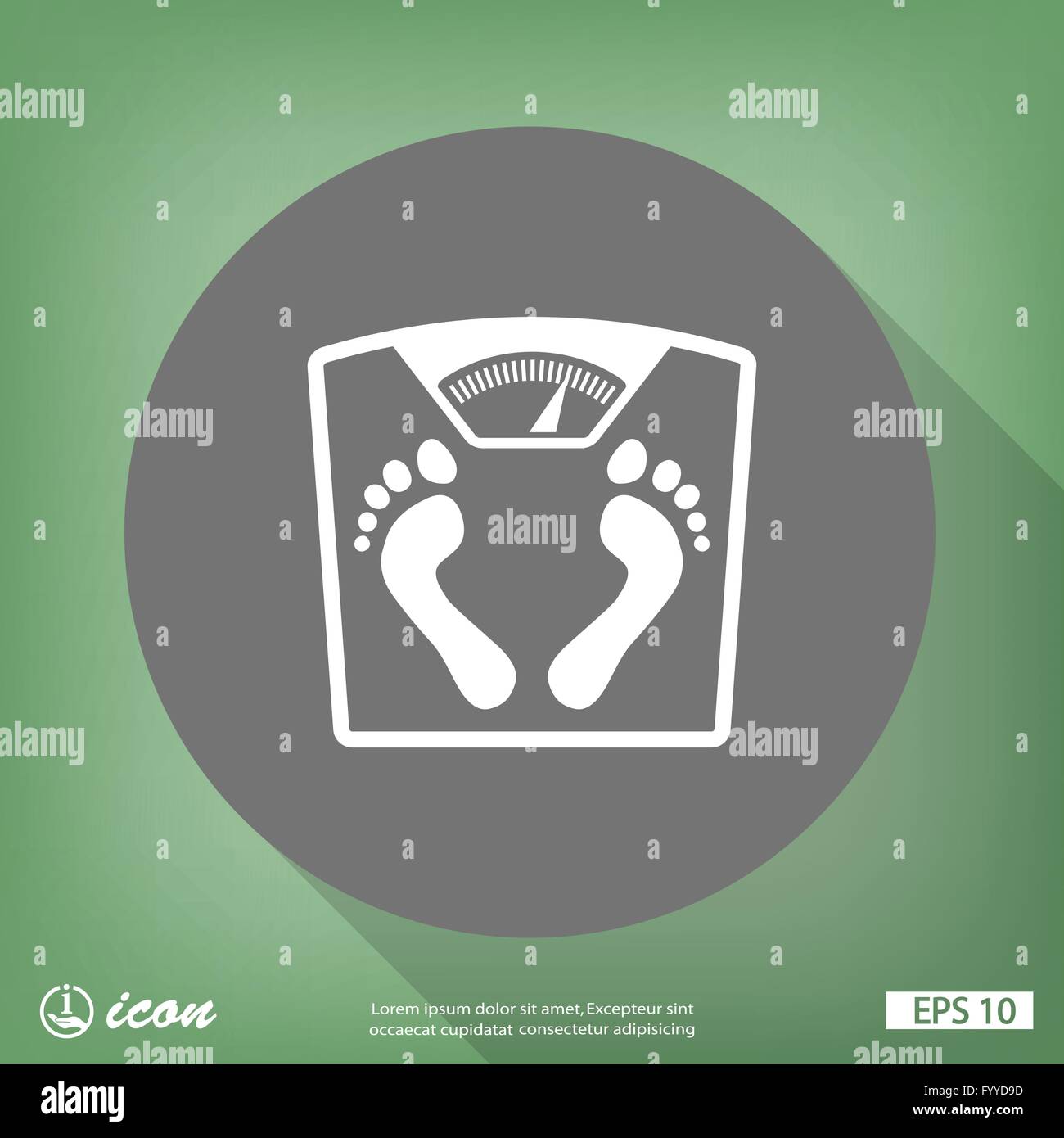 Pictograph of bathroom scale with footprints Stock Vector Image & Art ...