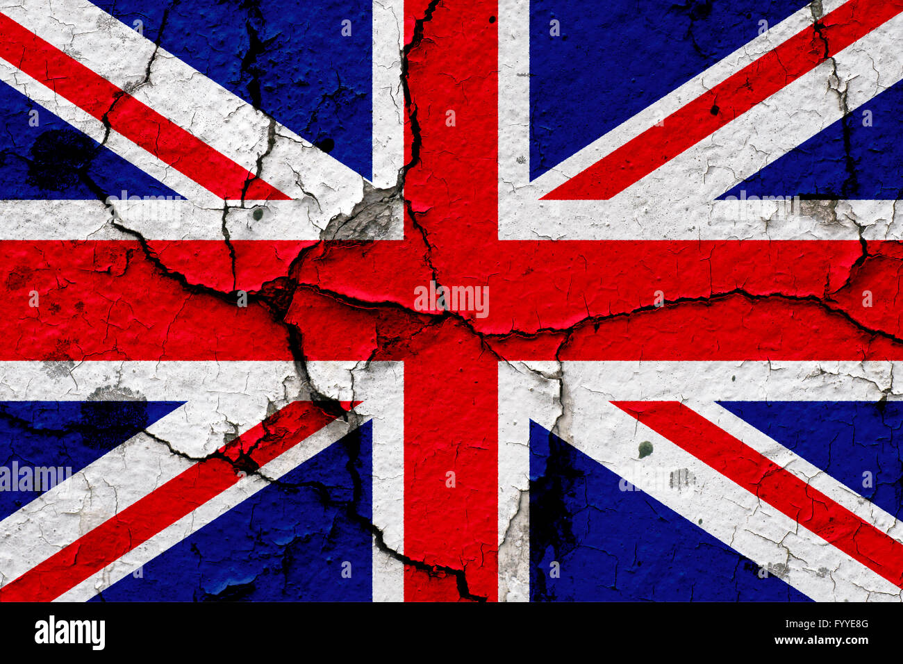 Union flag on an old cracked wall Stock Photo - Alamy