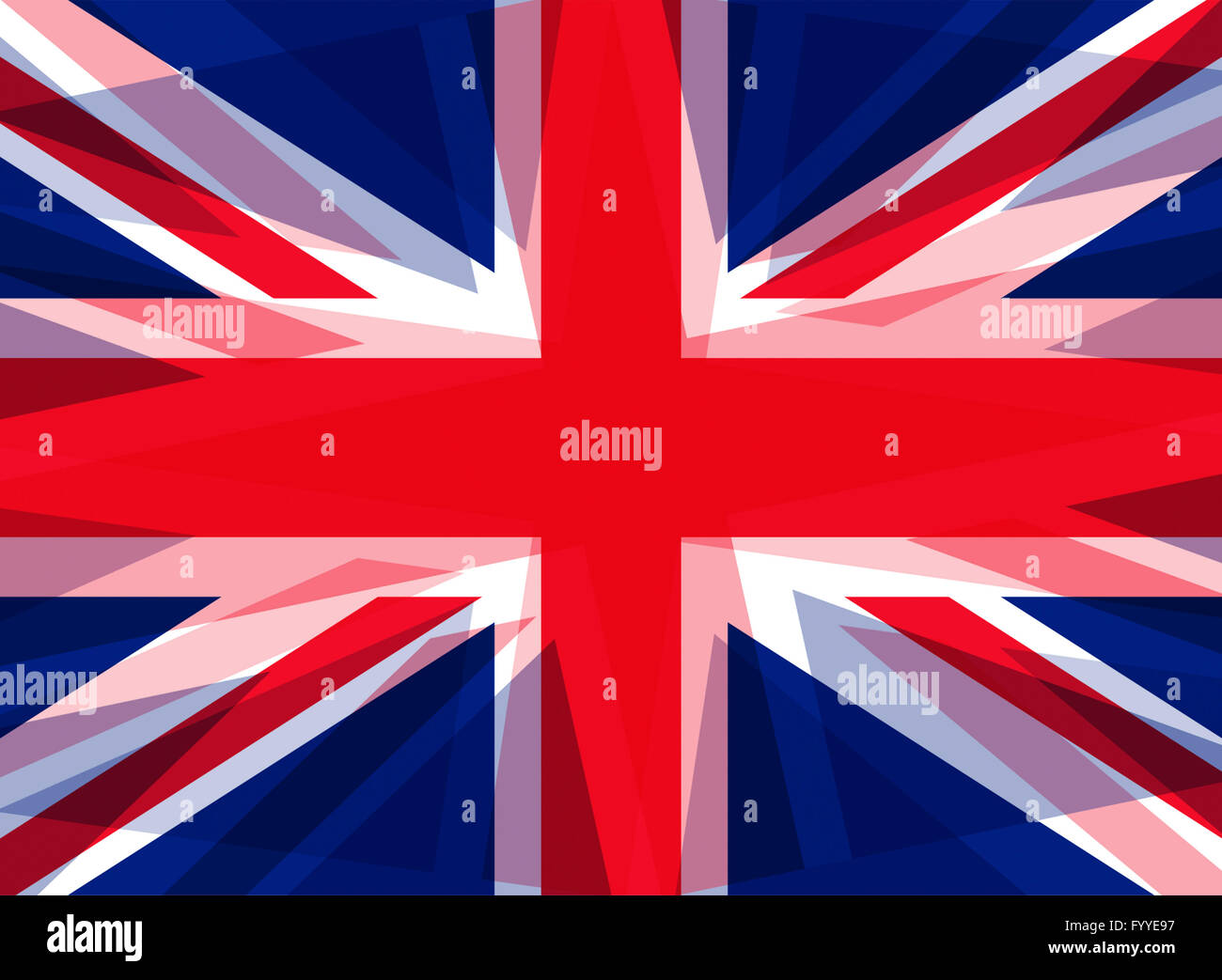 A distorted United Kingdom Union flag Stock Photo - Alamy